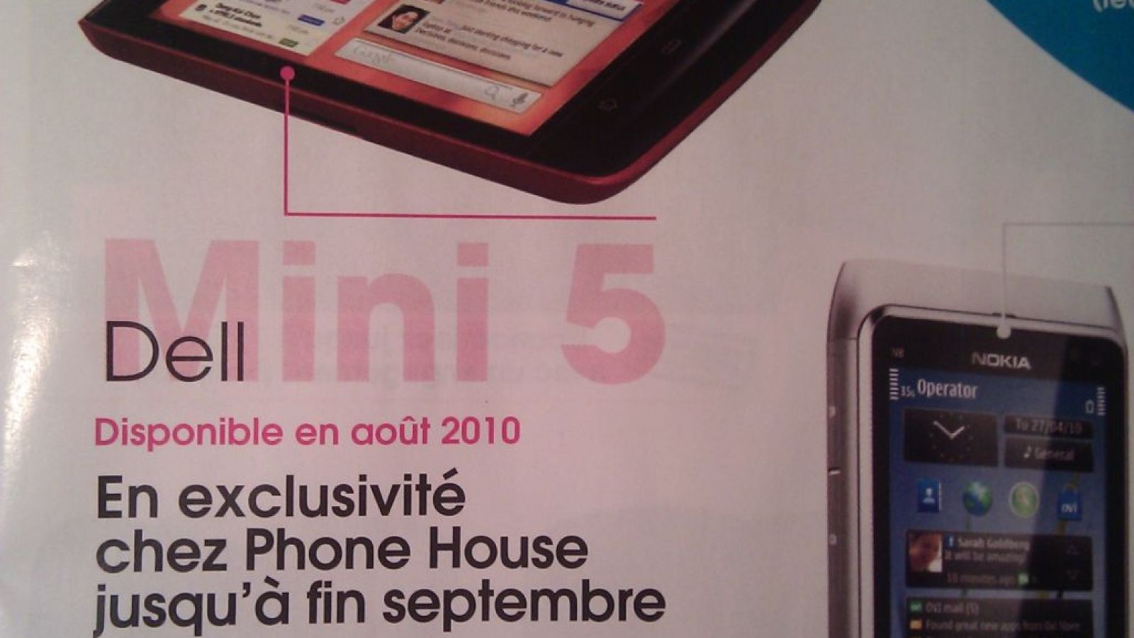 Dell Mini 5 sous Android : Bientôt chez The Phone House — Frandroid