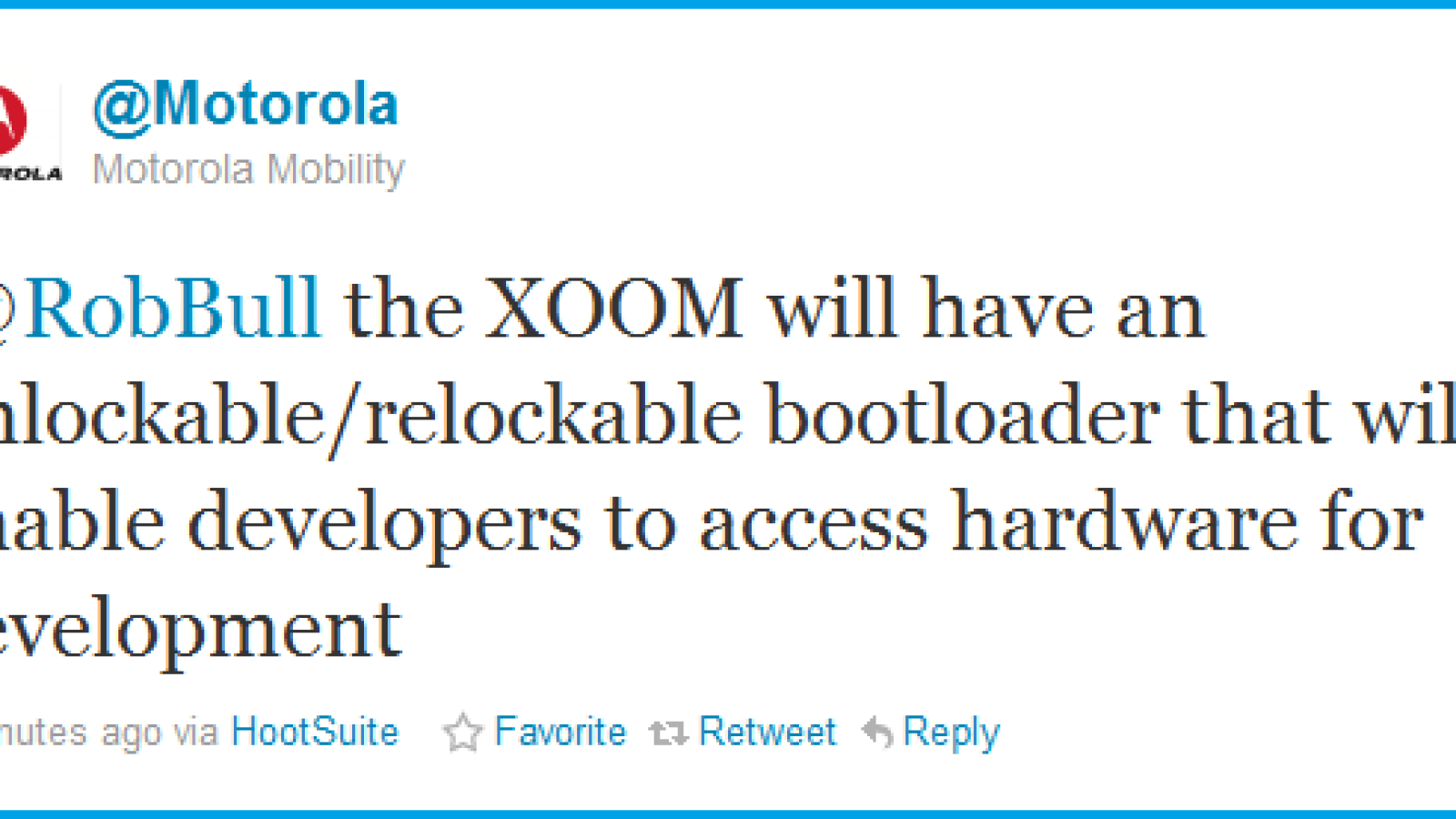 Motorola Xoom : Le bootloader sera bien déverrouillé