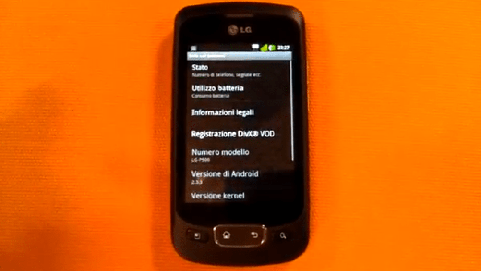Une vidéo du LG Optimus One sous Gingerbread