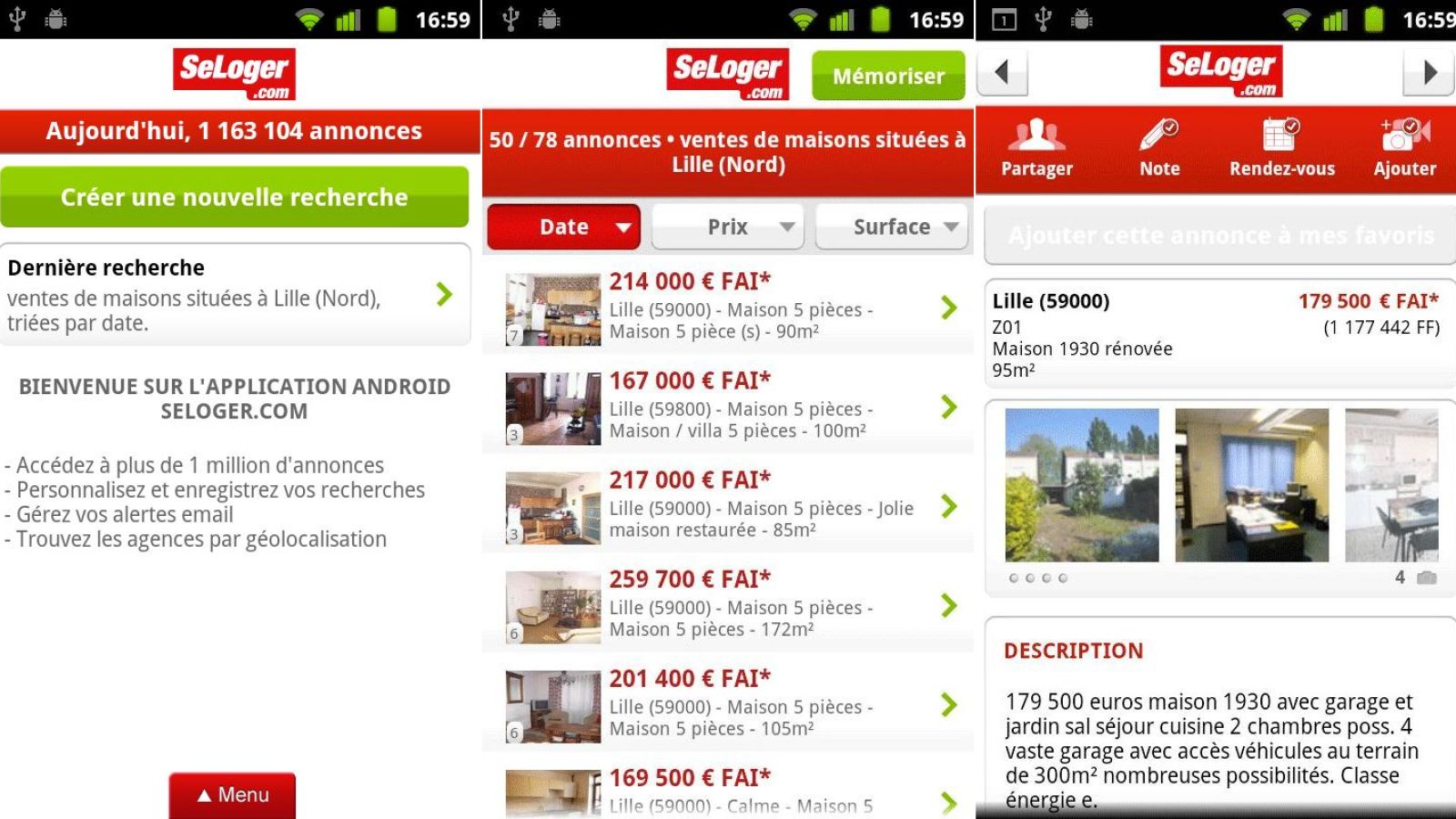L'application SeLoger passe à la version 2.0 — Frandroid