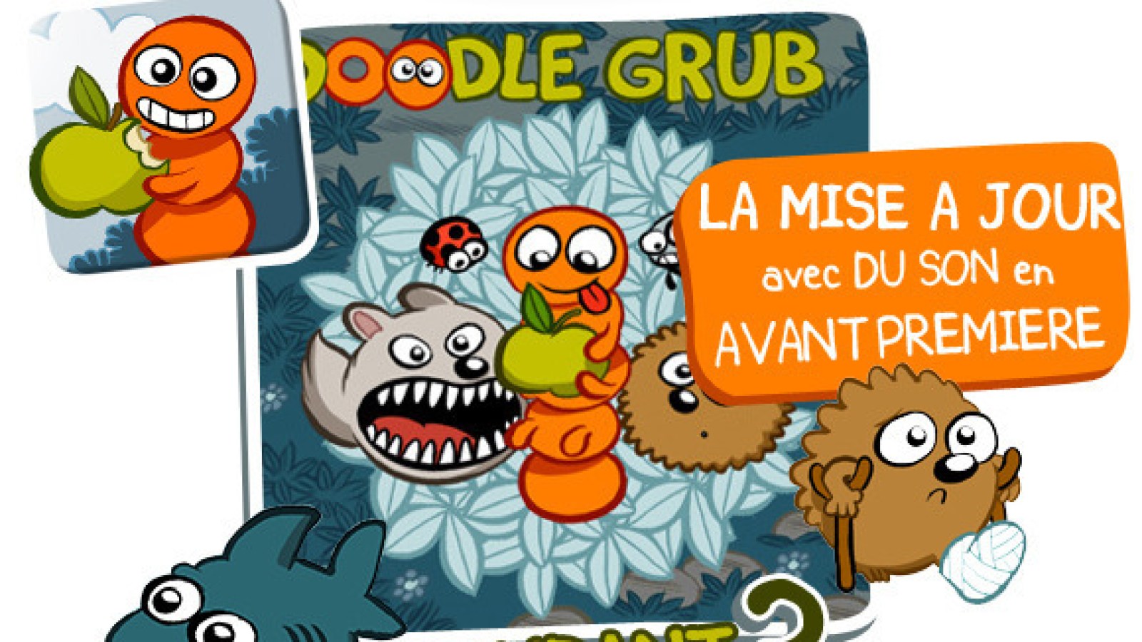 Mise à jour du jeu Doodle Grub, le Snake-like gratuit