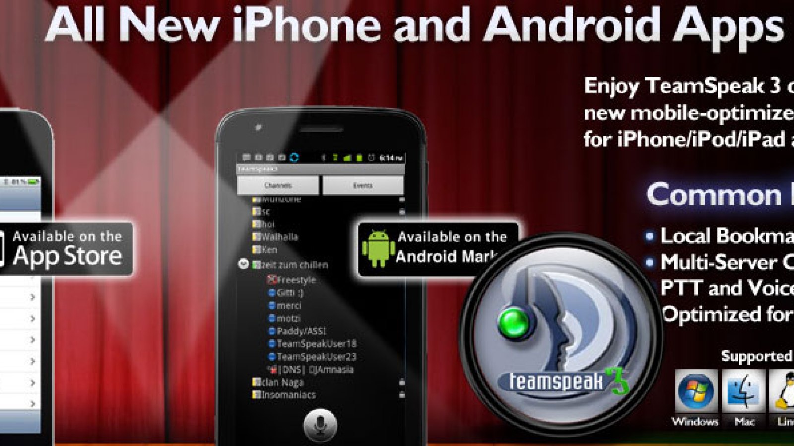 L'application TeamSpeak vient d'arriver sous Android