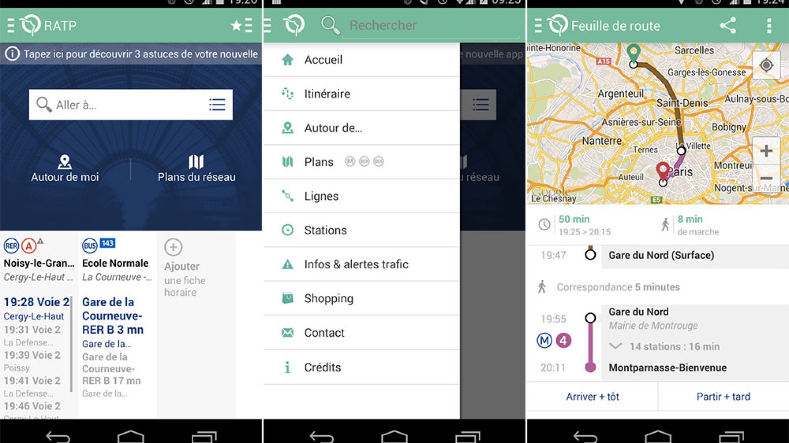 Application RATP pour Android : enfin du neuf ! — Frandroid