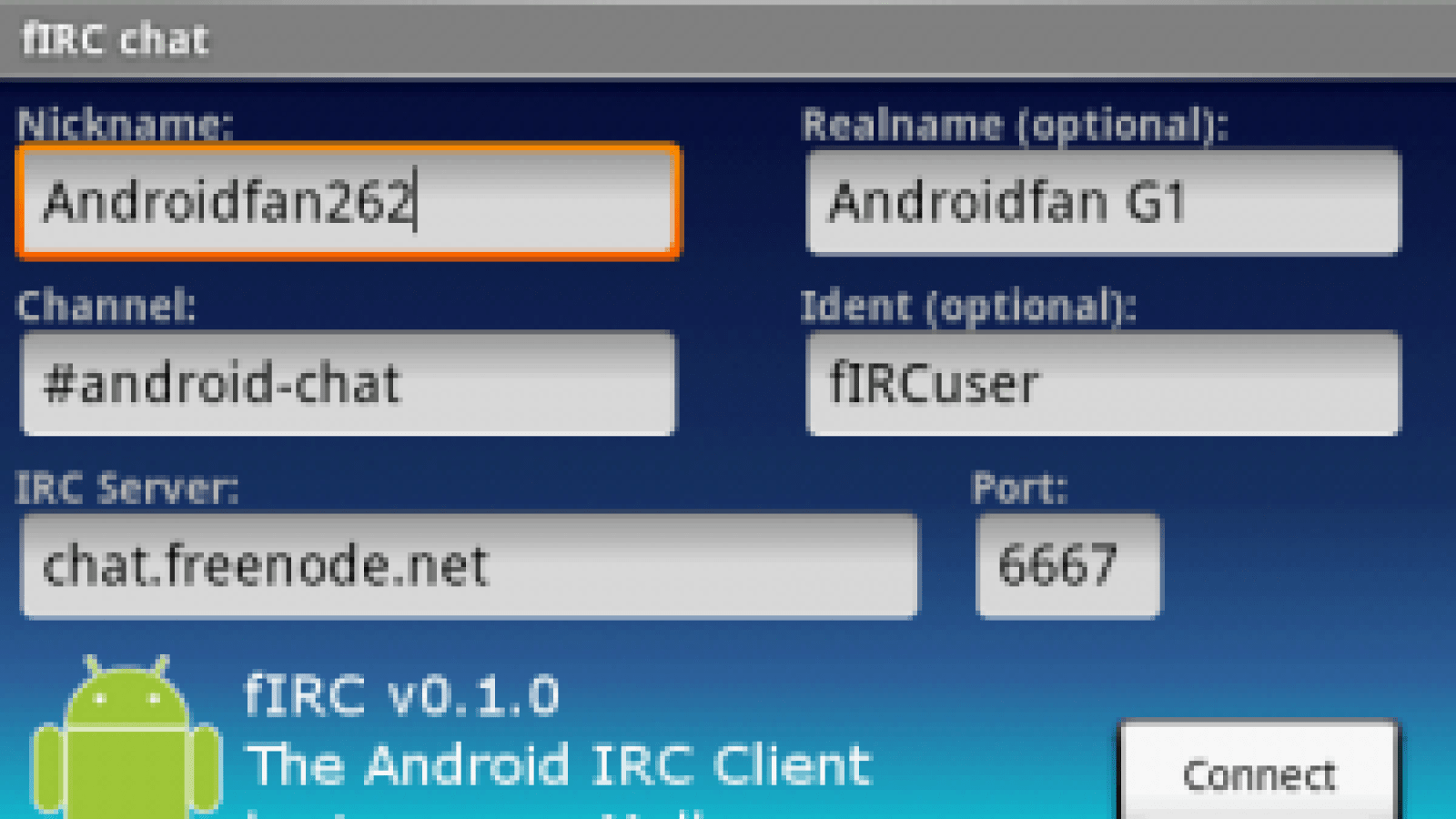 fIRC, un client IRC pour Android — Frandroid
