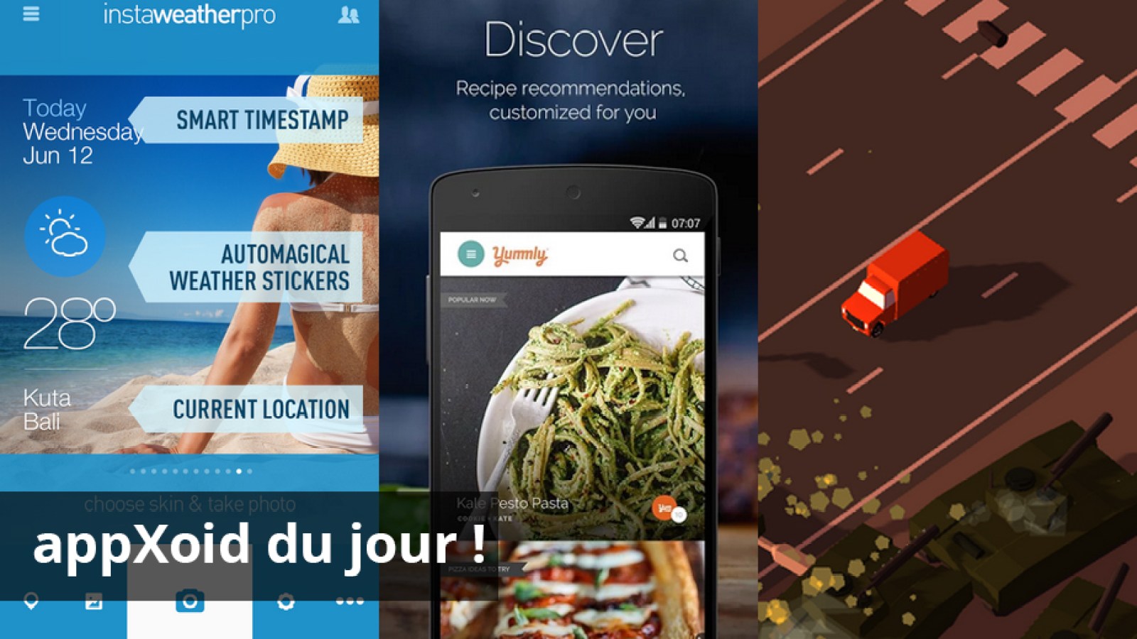 Les apps du jour : InstaWeather Pro, Yummly Recipes & Recipe Box et ...