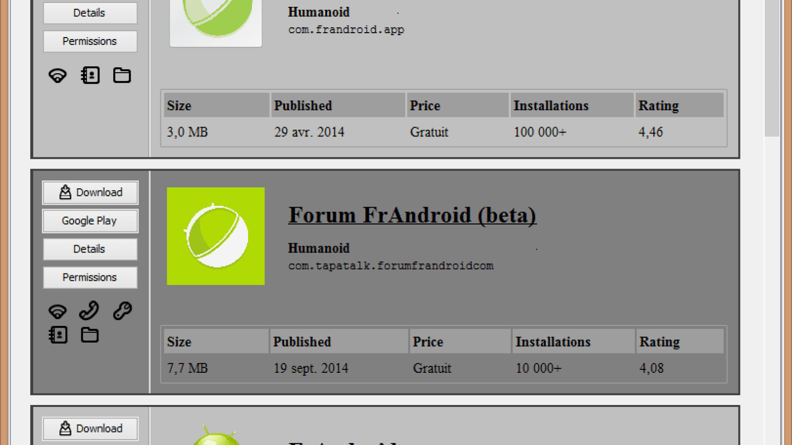 Raccoon est la meilleure façon de télécharger des .apk directement ...