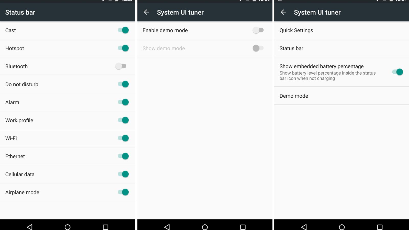 Android M Developer Preview 2 permet désormais de gérer les icônes dans la barre de statut