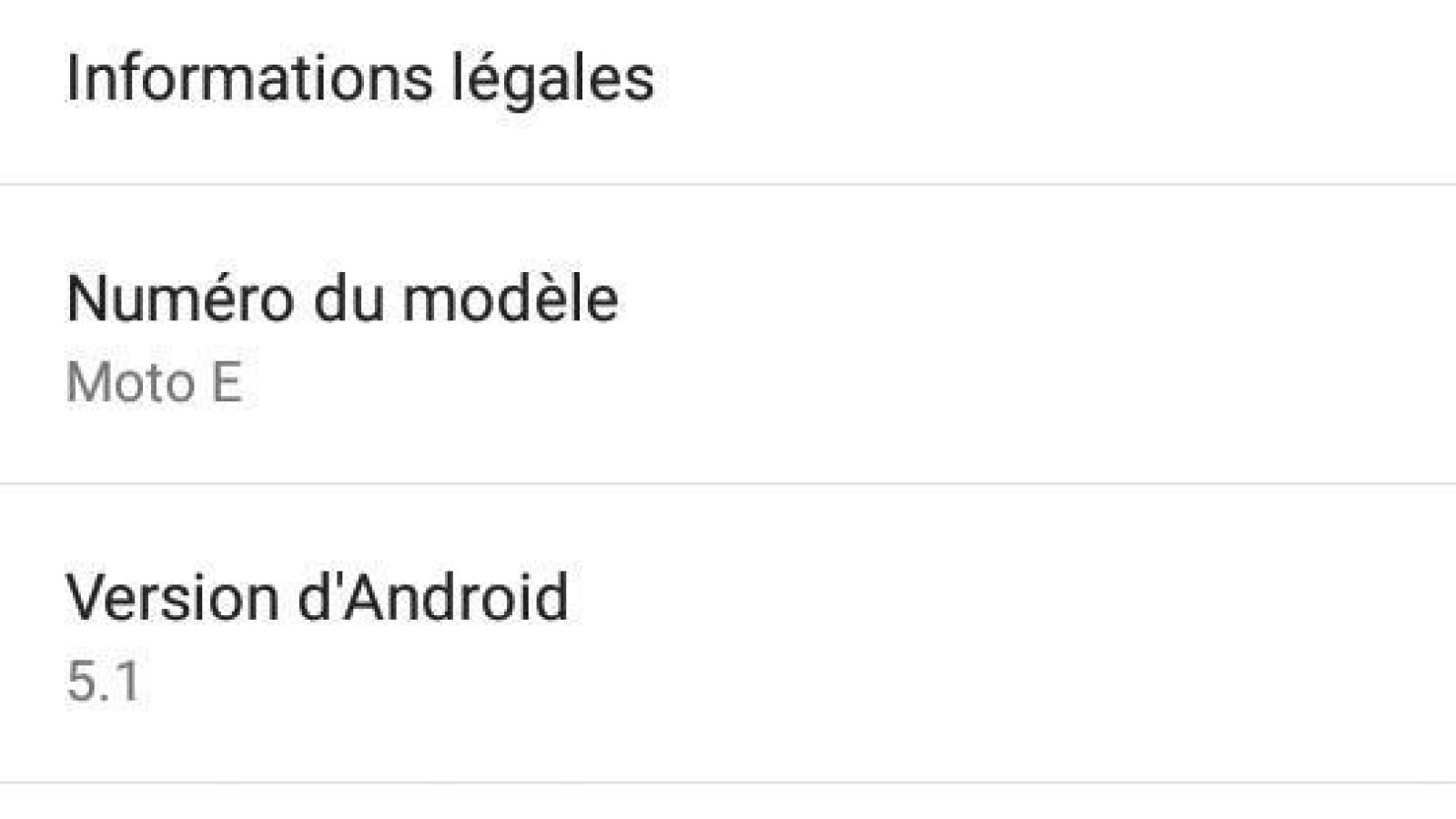 Le Motorola Moto E (1ère gen) a bien droit à Android 5.1 Lollipop ...