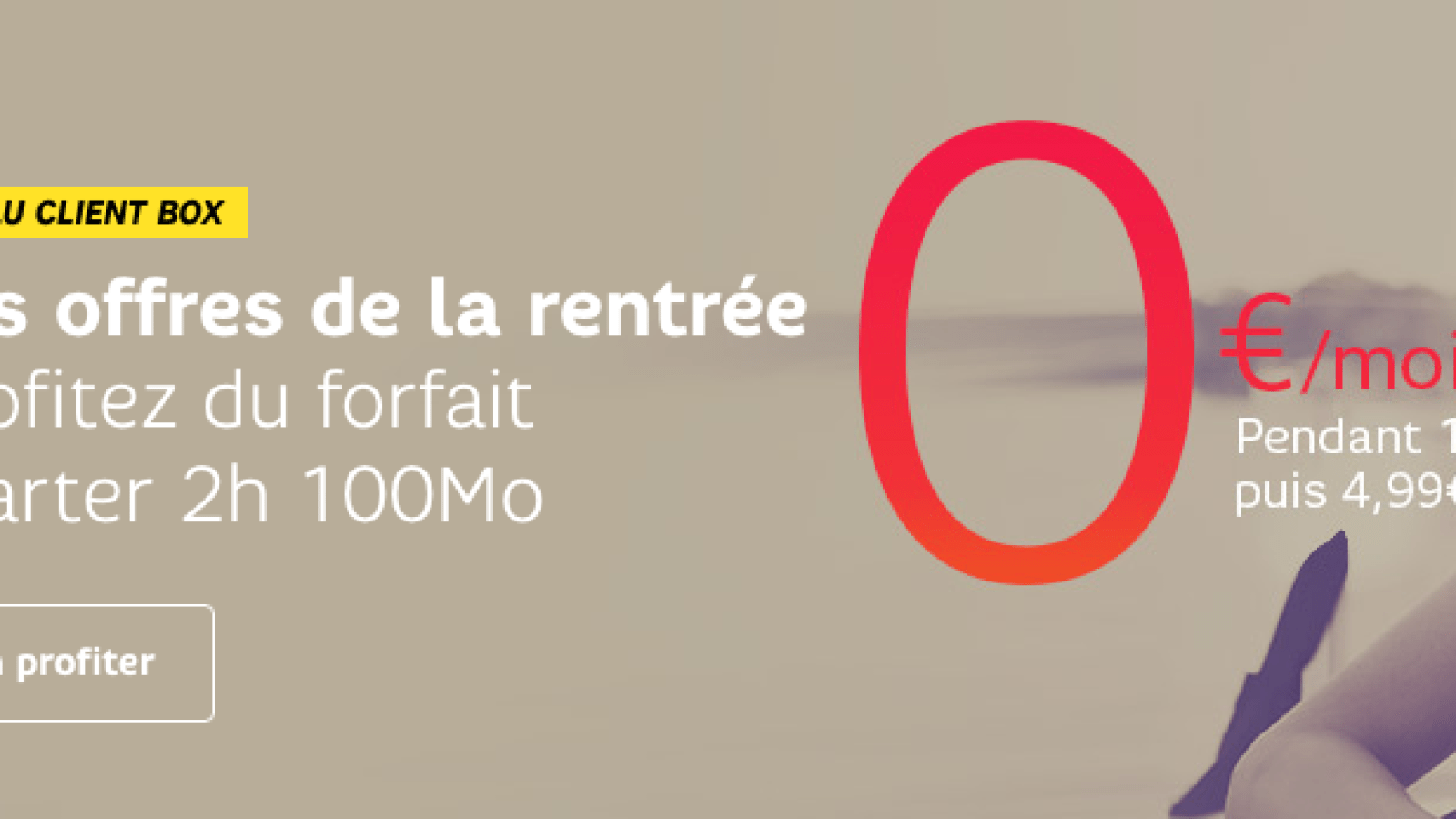 Bon plan : SFR offre le forfait SFR 2h + 100 Mo pendant un an à ses clients Box