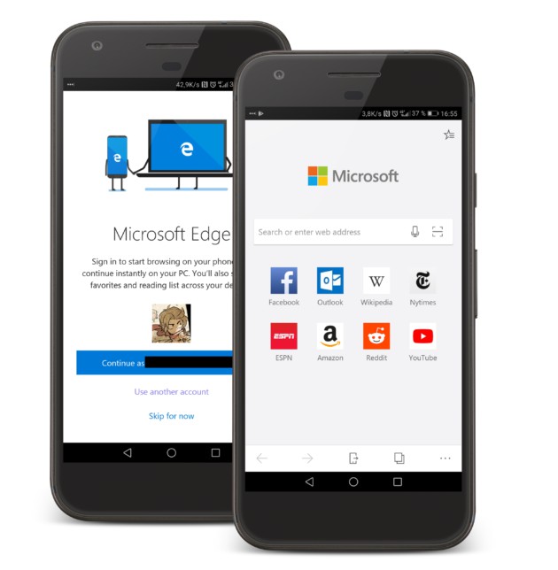 Microsoft Edge disponible sur Android et iOS en version finale avec ...