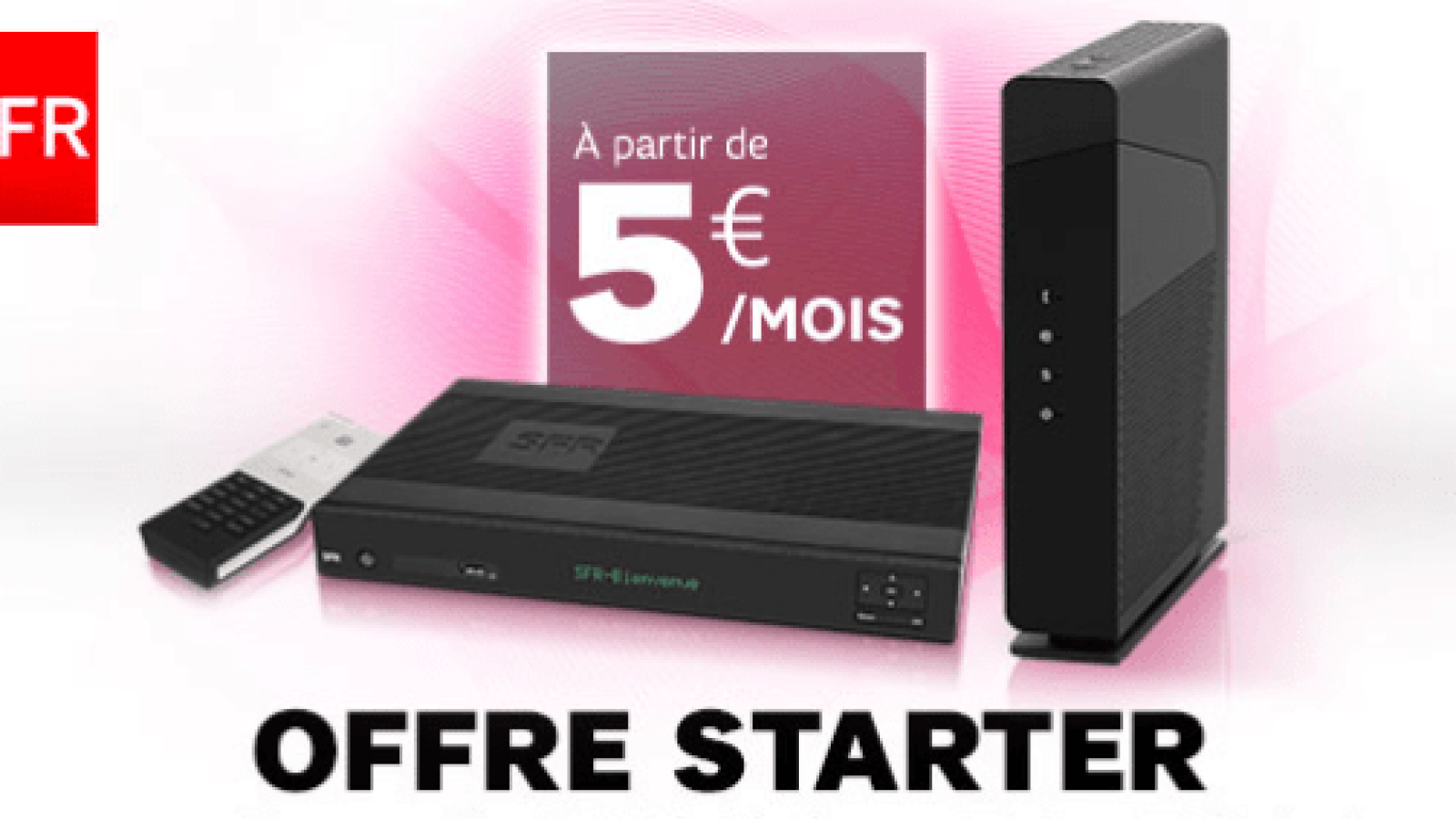 🔥 Bon plan : l'offre box Starter de SFR est disponible pour 5 euros par mois