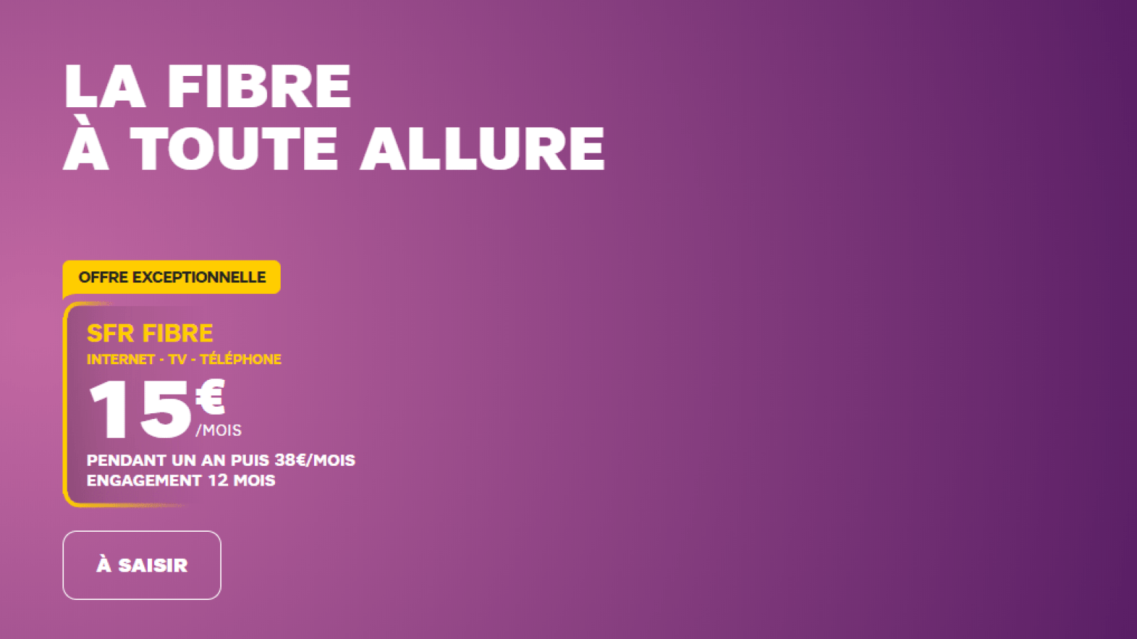 L'offre SFR du moment : forfait Fibre + Mobile 60 Go à 25 euros par mois