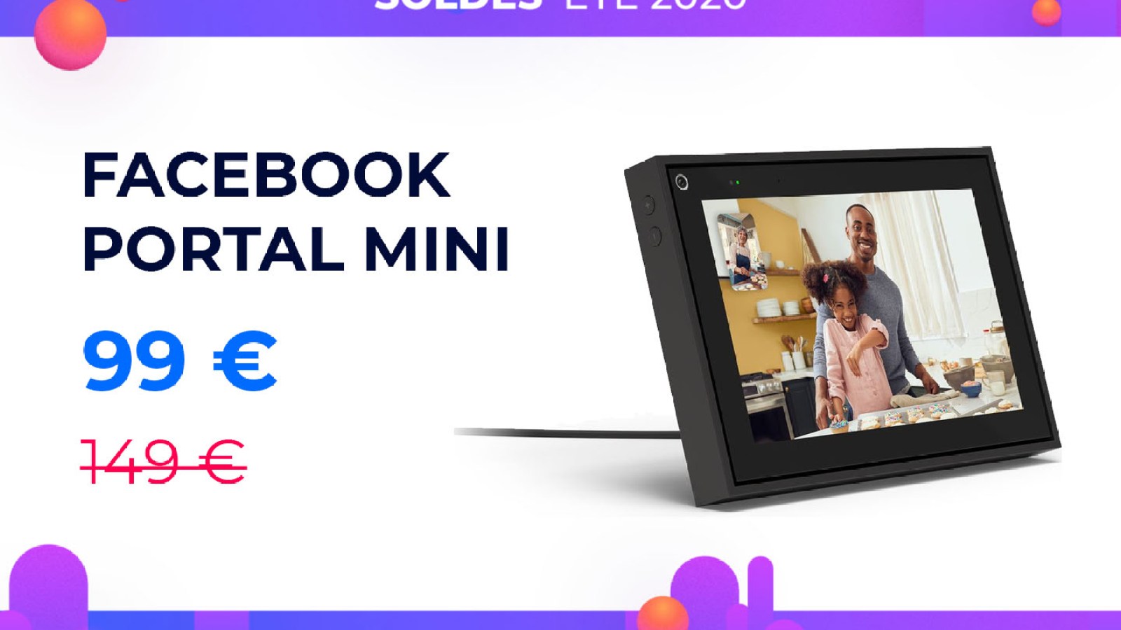 Moins de 100 euros pour le Facebook Portal Mini, l'écran connecté avec ...
