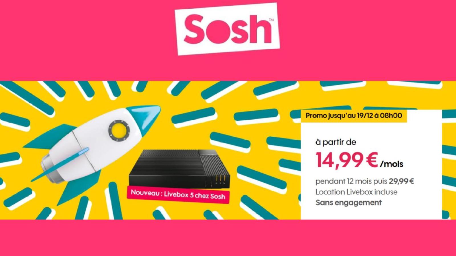 Sosh anticipe le Black Friday avec son abonnement Fibre/ADSL à moitié prix