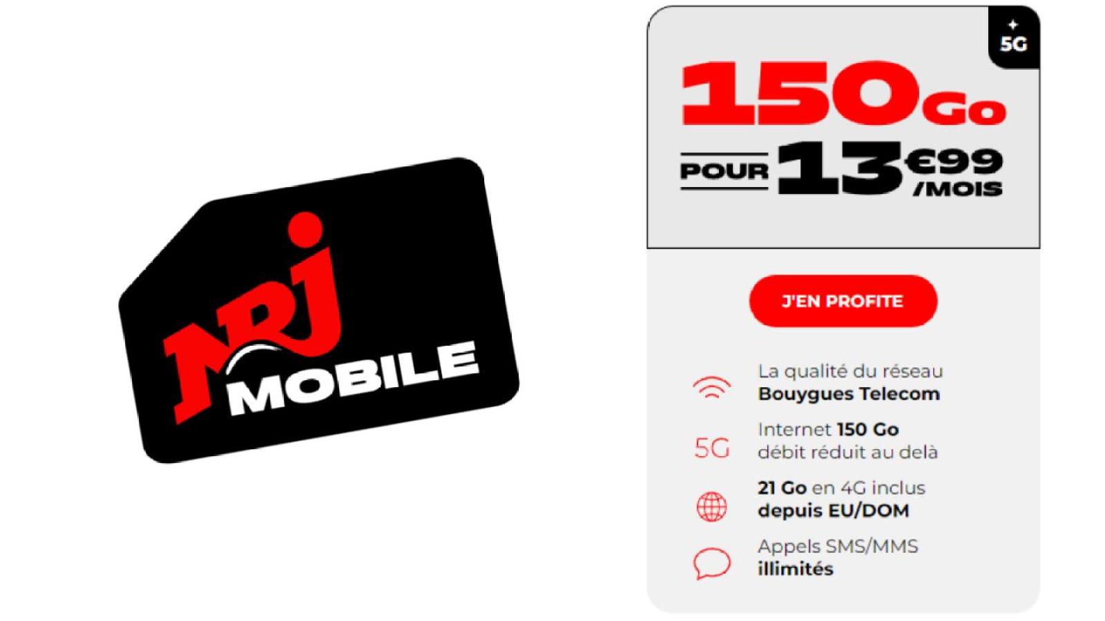 Vous l'attendiez, voilà un forfait 5G géant et pas cher: 150 Go pour 13,99€/mois
