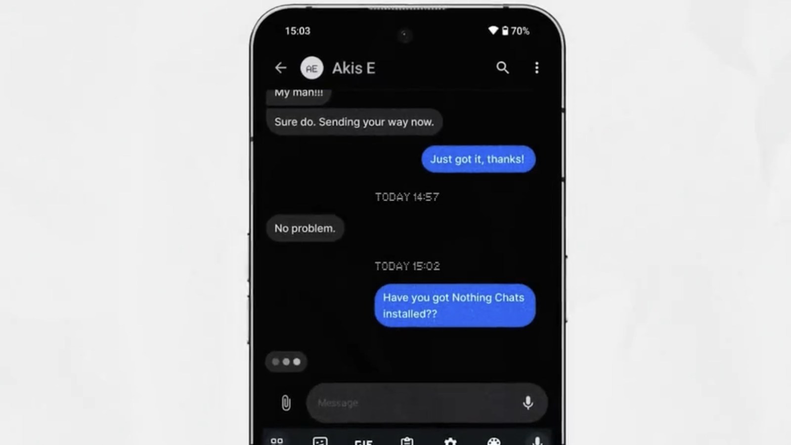 Nothing signe l’arrivée d’iMessage pour Android, mais il y a un gros mais — Frandroid