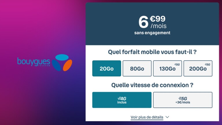Bouygues Télécom va vous faire craquer avec ce forfait 80 Go à 8,99€/mois