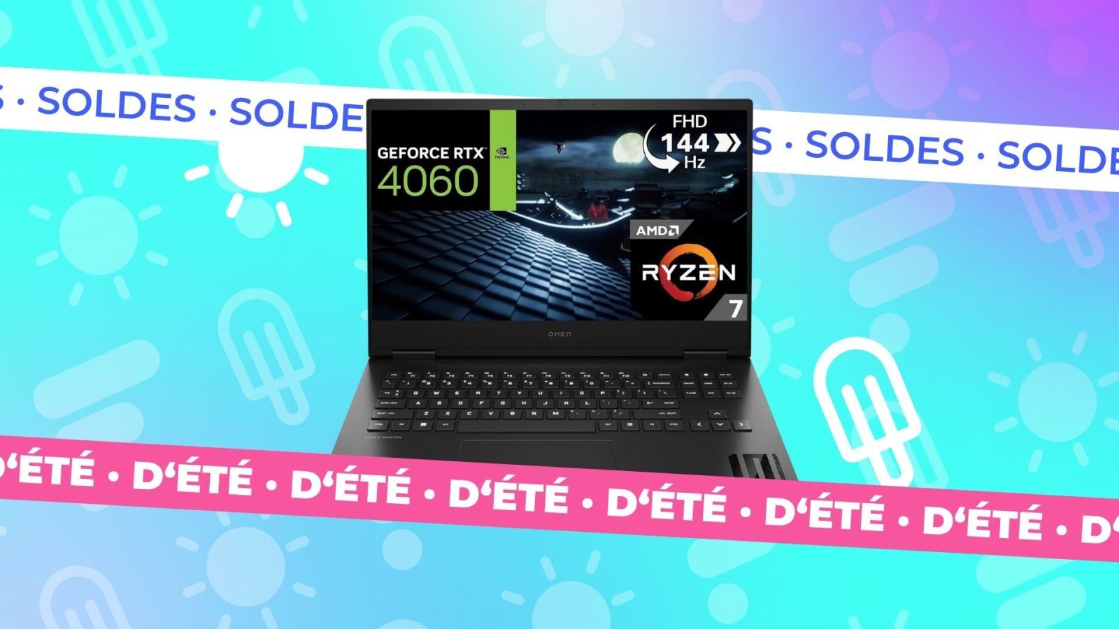 Amazon enlève 400 € à ce laptop gaming bien équipé (Ryzen 7 + RTX 4060 ...