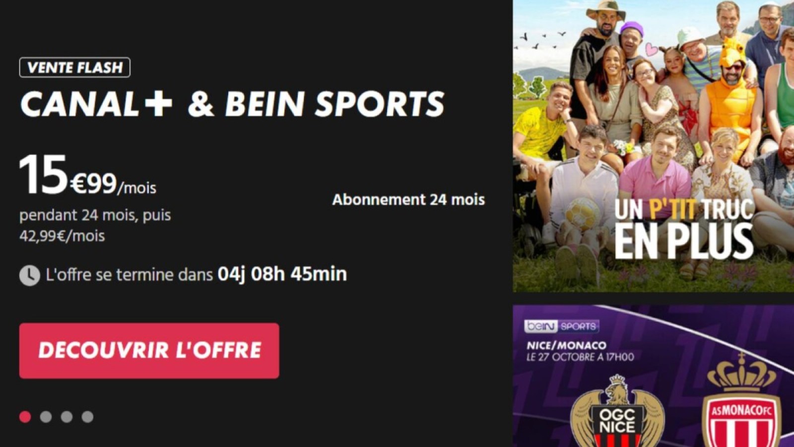 Avis aux amateurs de sport et de ciné : le pack Canal+ & beIN Sports ...