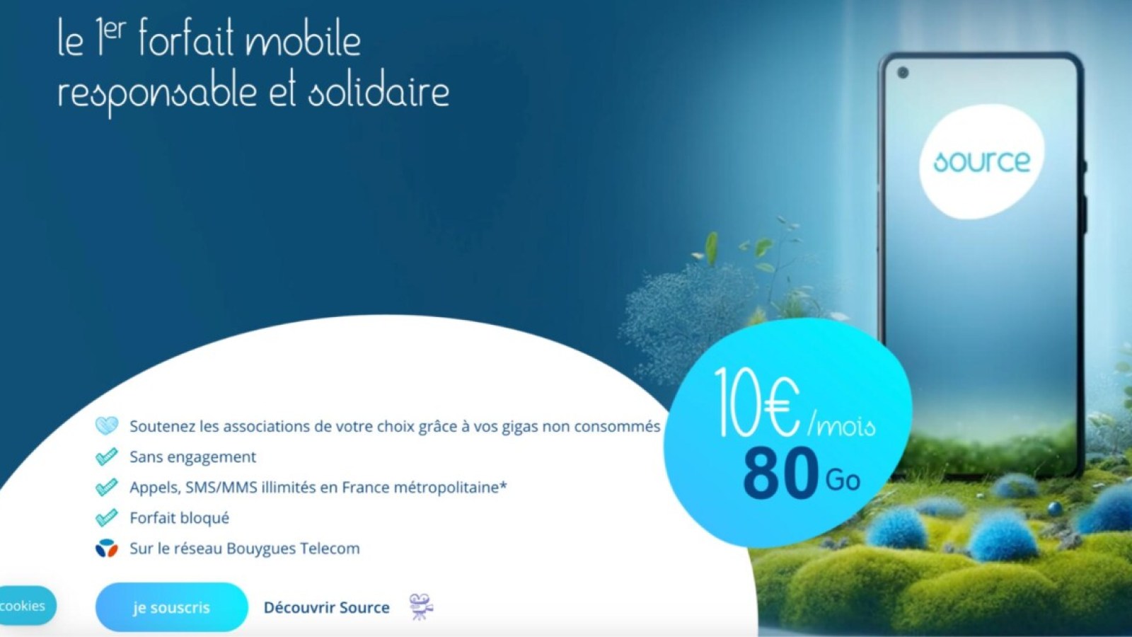 Les trois premiers mois sont offerts pour ce forfait mobile responsable ...