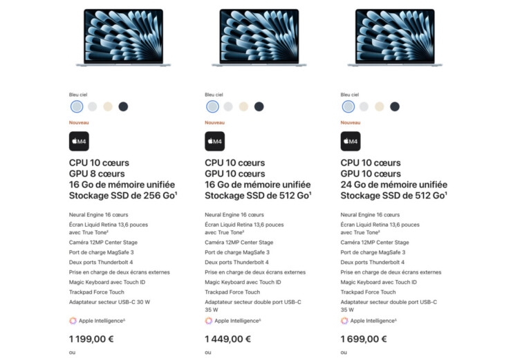 Apple MacBook Air 15 M4 (2025) : achat au meilleur prix, fiche technique et actualité — PC ...