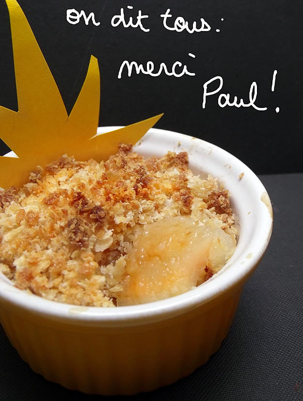 Recette - Crumble de poire à l'amande & sirop d'érable