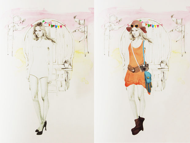 Kelly Smith revisite l'illustration de mode avec des stickers