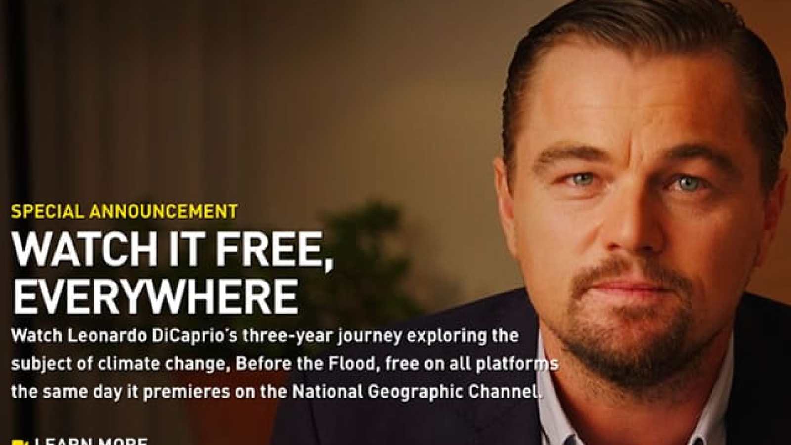 Avant le Déluge en streaming gratuit, le docu de Léonardo DiCaprio