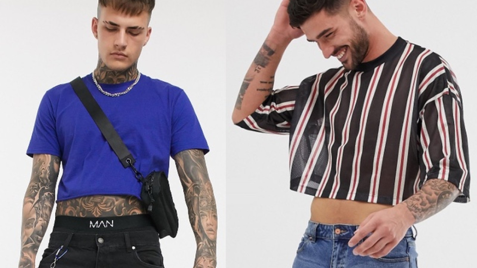 Crop-top pour homme : un vêtement qui se démocratise sur ASOS