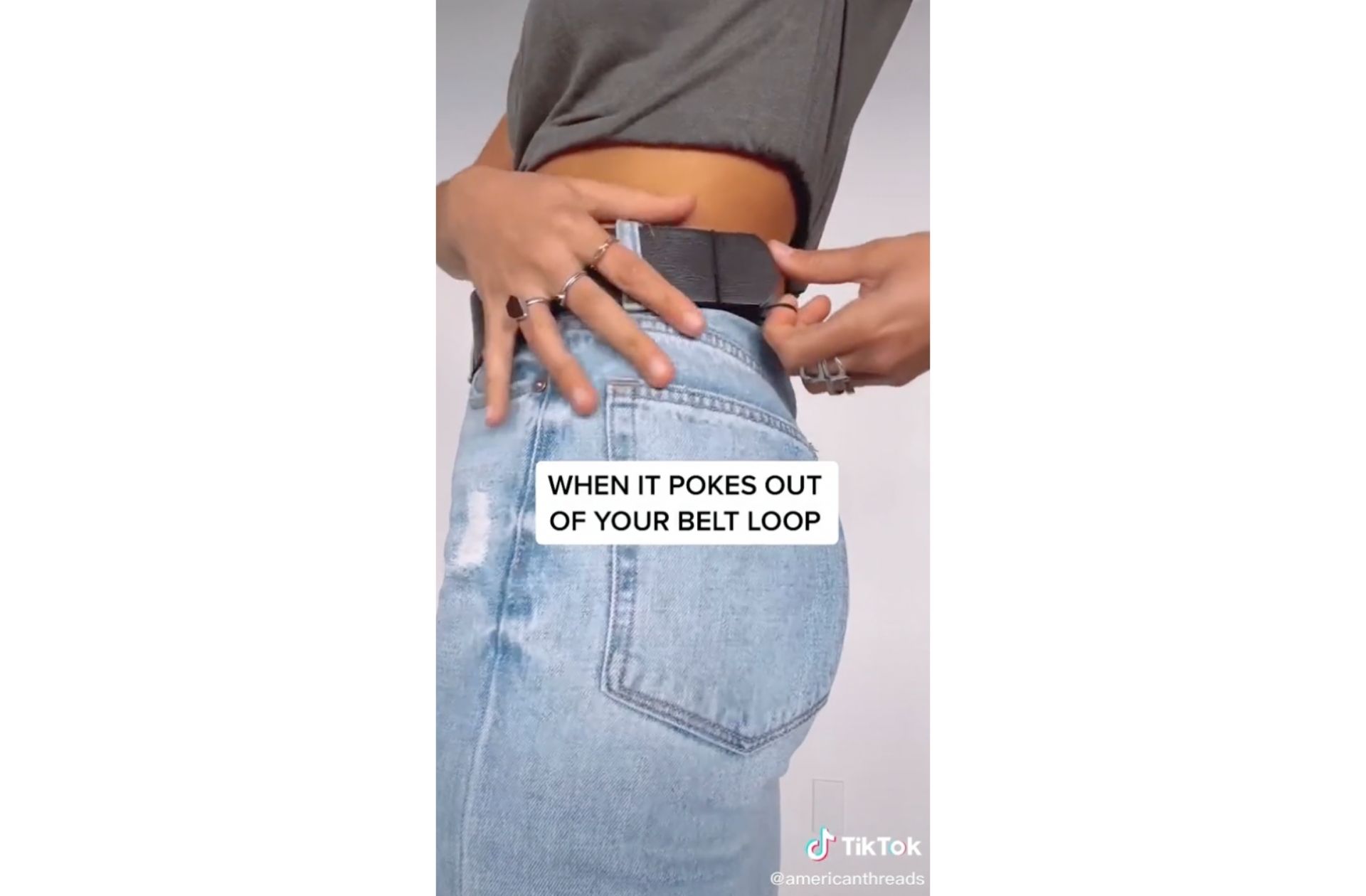 Belt too big? Problems with passersby? TikTok obviously has the ...