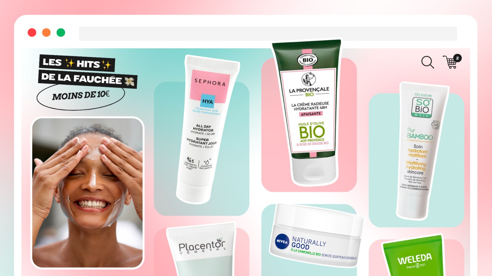 Crèmes hydratantes pas chères : le top des crèmes visage à moins de 10€