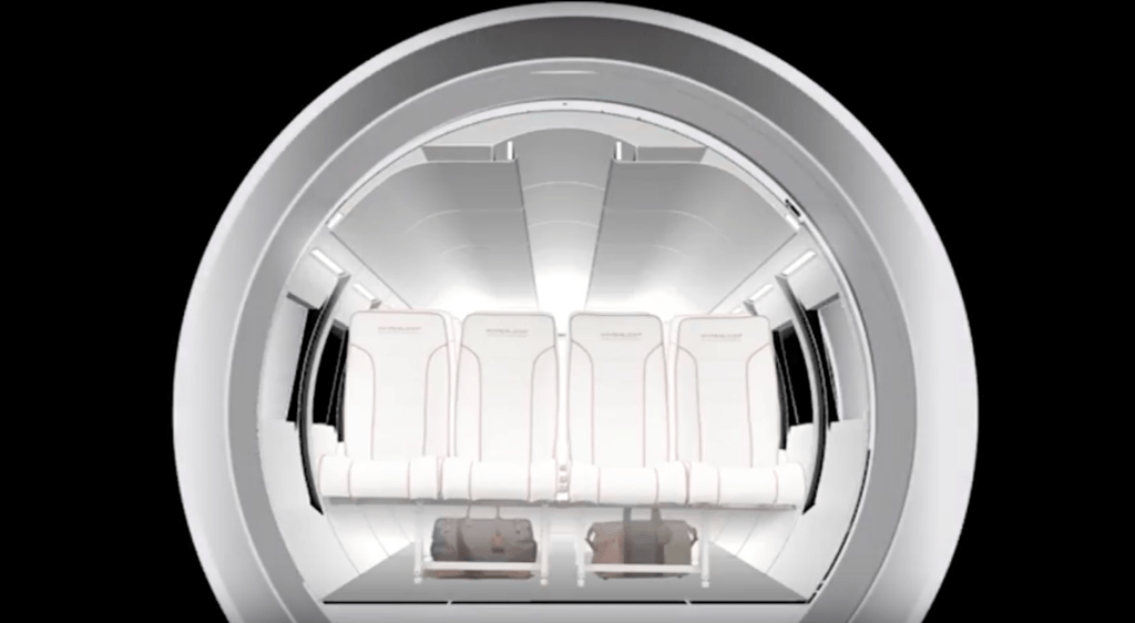 La première capsule Hyperloop peut transporter jusqu'à 40 personnes ...