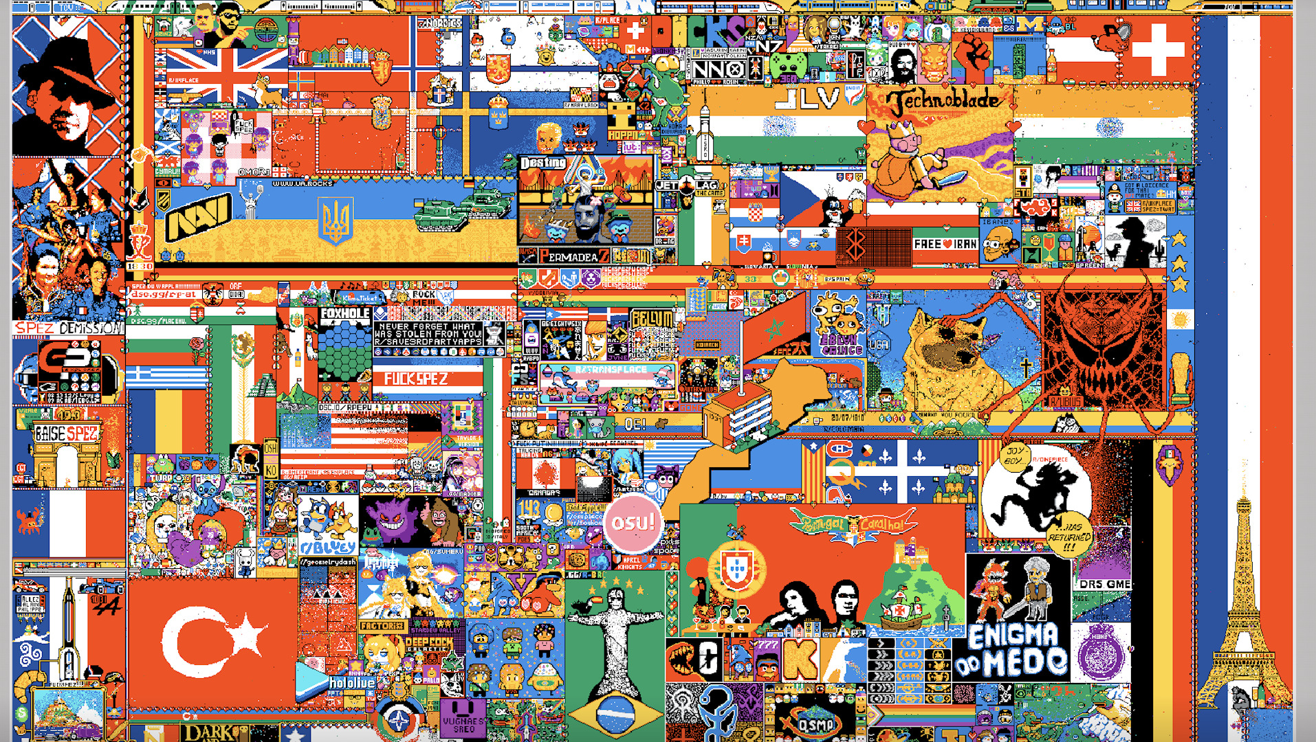 La Pixel War est finie sur Reddit : cette timeline retrace l'évolution de r/Place - Numerama