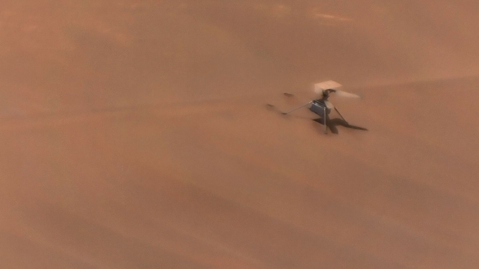 The damage to the Ingenuity helicopter is highlighted in this photo ...