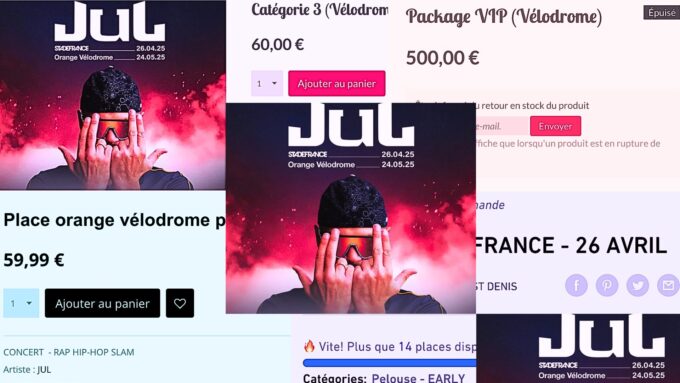 Concerts de Jul à Paris et Marseille : attention aux faux billets ... Concerts de Jul à Paris et Marseille : attention aux faux billets ...