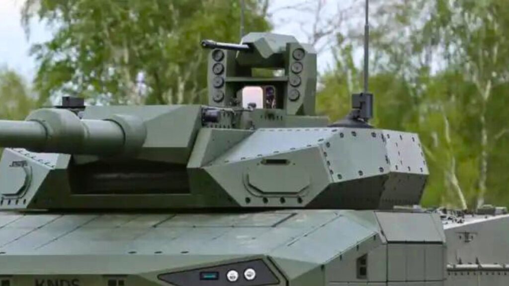 German Leopard 2 tank equipped to defend against small killer drones ...