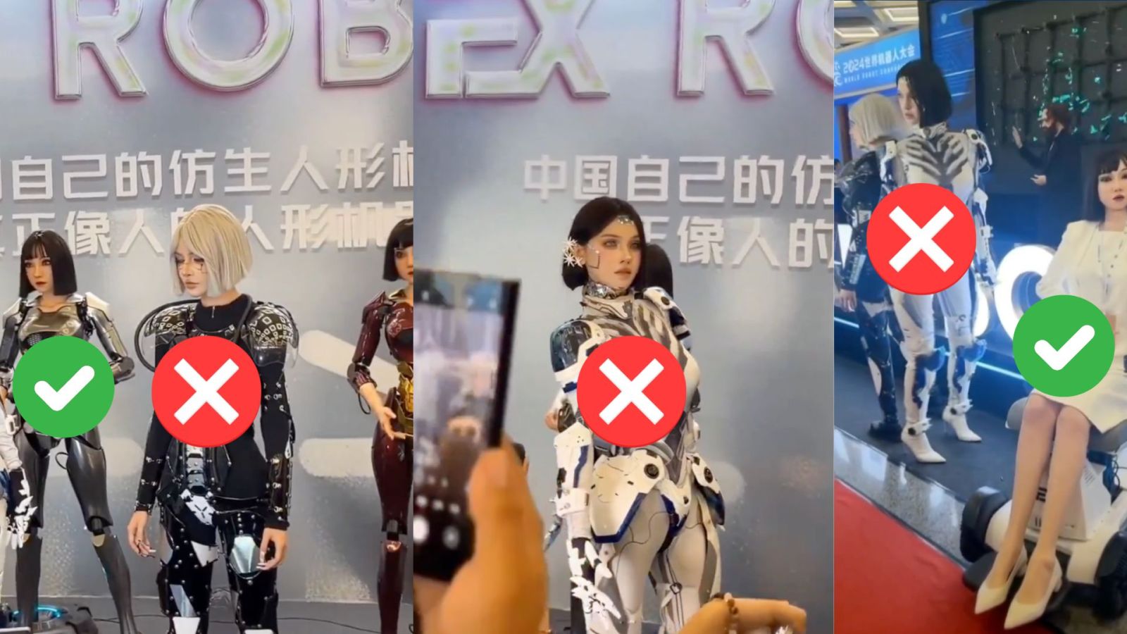 Ces « femmes robots » étaient de vraies femmes dans un costume de robot ...