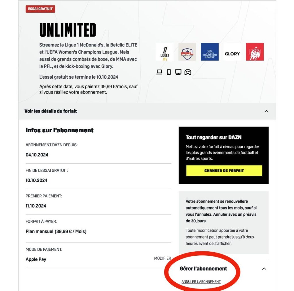 Comment résilier son abonnement DAZN ? - Numerama