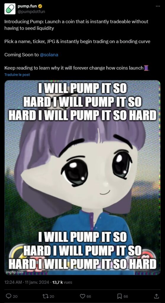 PumpFun, ce site de cryptos et de mèmes, et antre de toutes les dérives ...