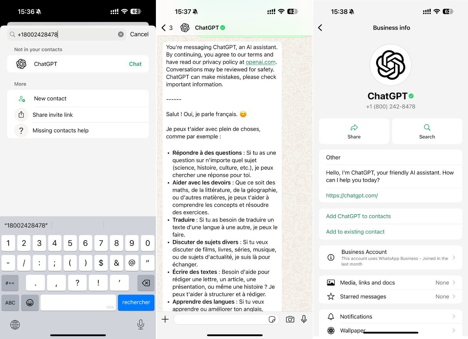 Comment avoir ChatGPT sur Whatsapp ? Tutoriel étape par étape