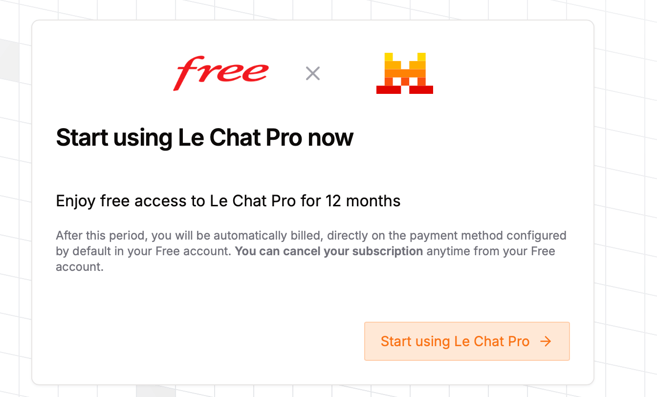 Le Chat Pro gratuit avec Free : comment activer l'offre de l'opérateur avec Mistral ? - Numerama