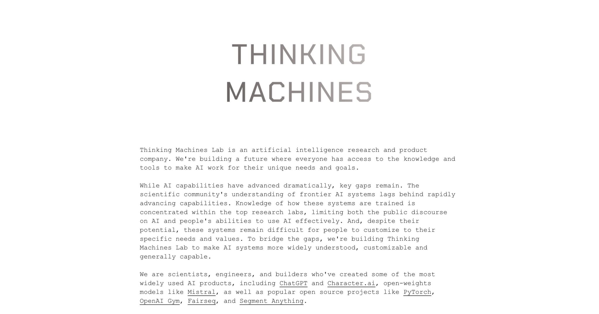 Thinking Machines Lab : l’ancienne numéro 2 d’OpenAI lance sa propre ...