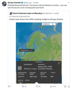 Après les avertissements, les USA envoient un avion de détection d ...